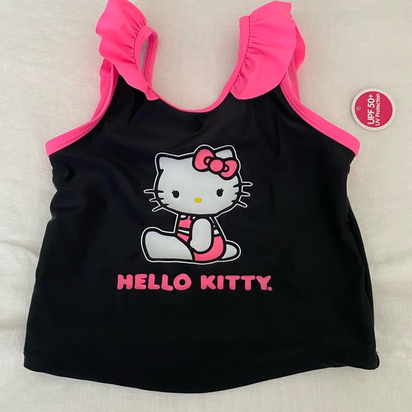 Hello Kitty | Shirts & Tops | Hello Kitty Black And Pink Camisole With ...
